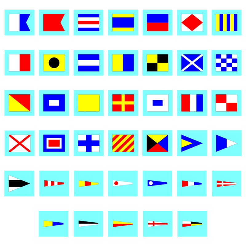 International Code Of Signals Nautical Flags Set Of 40 | ELCOME